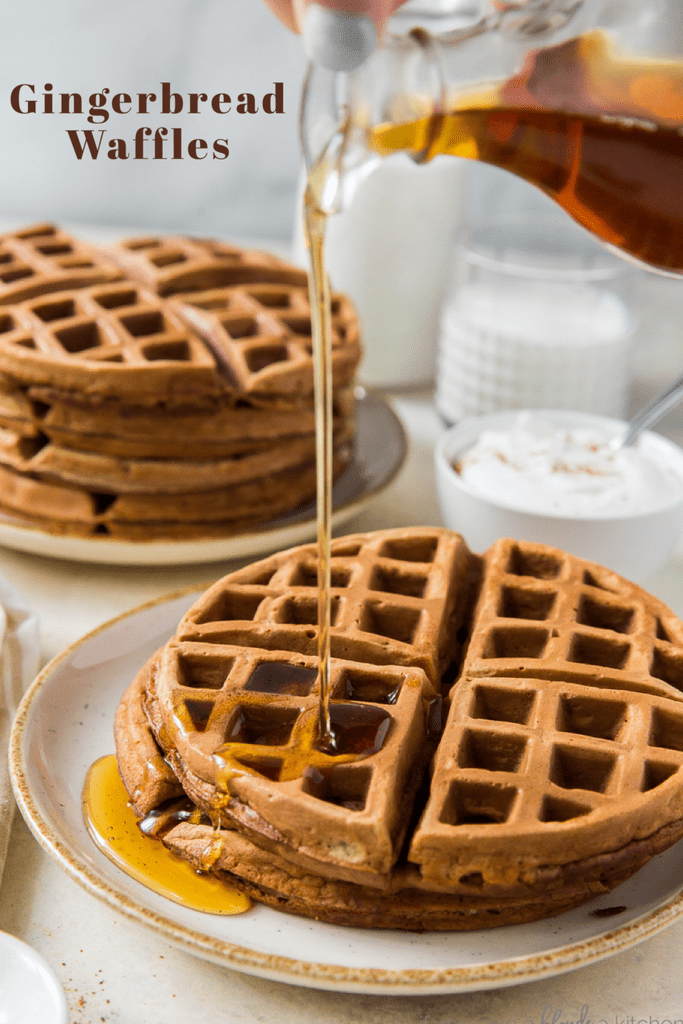 Gingerbread Waffles with Eggnog Whipped Cream – If You Give a Blonde a ...