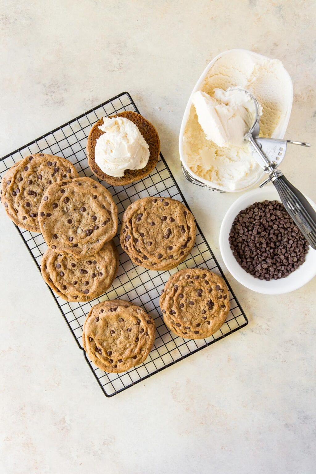 The Homemade Chipwich: Chocolate Chip Cookie Ice Cream Sandwich
