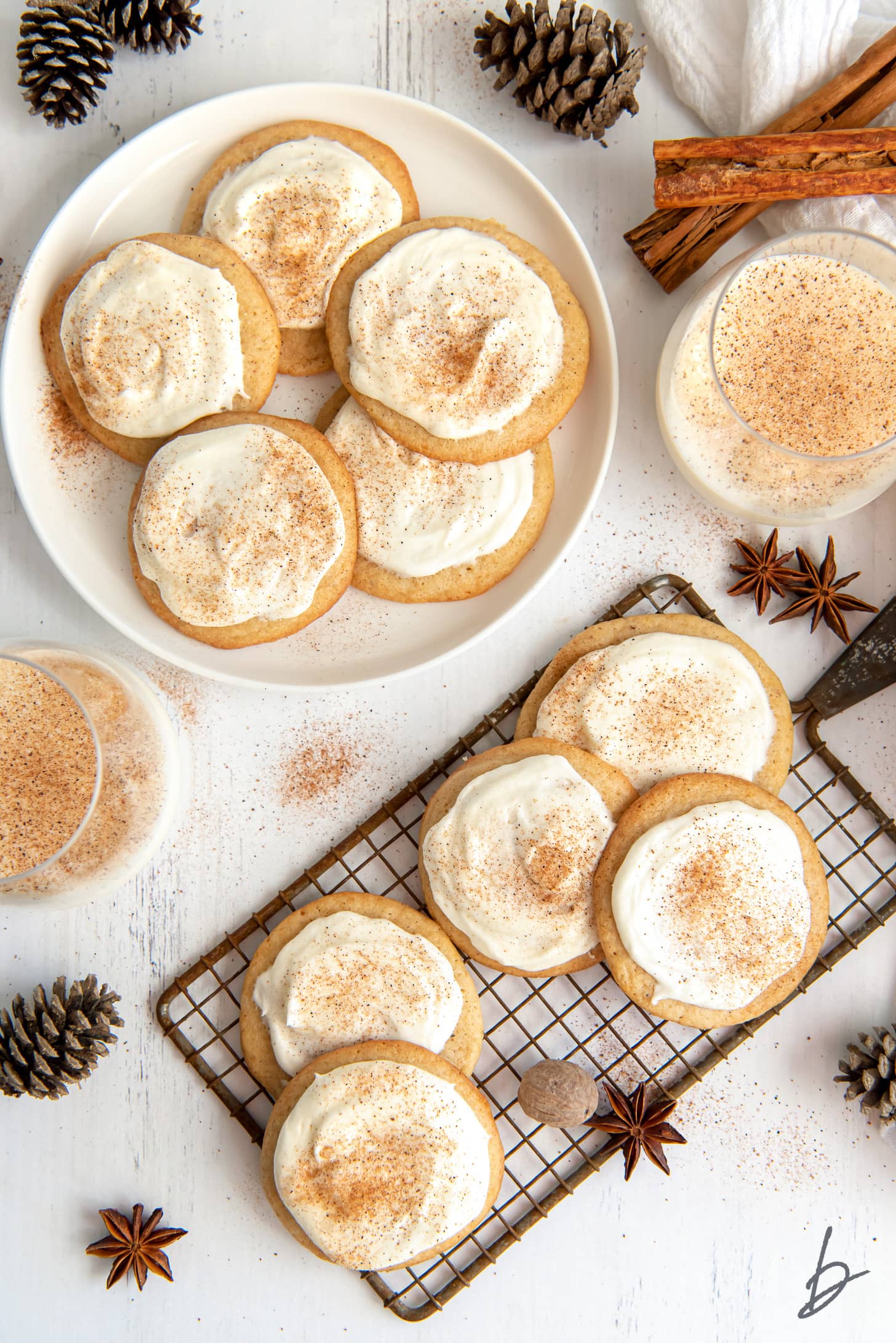 Frosted Eggnog Cookies {melt in your mouth!}