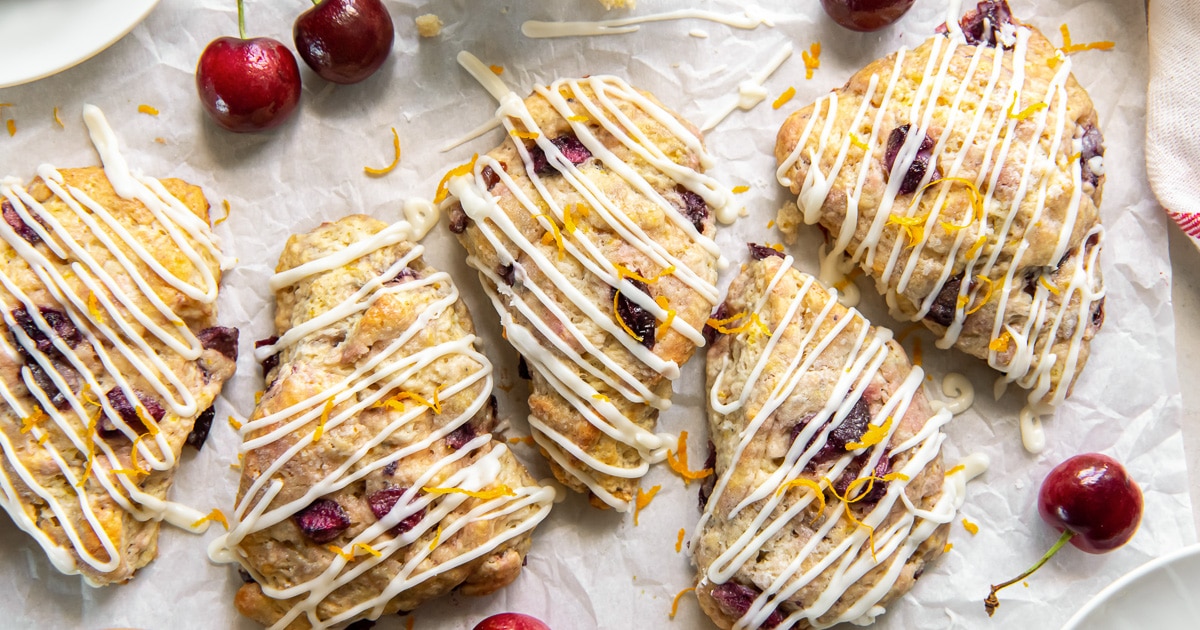 Cherry Scones with Orange Glaze – If You Give a Blonde a Kitchen