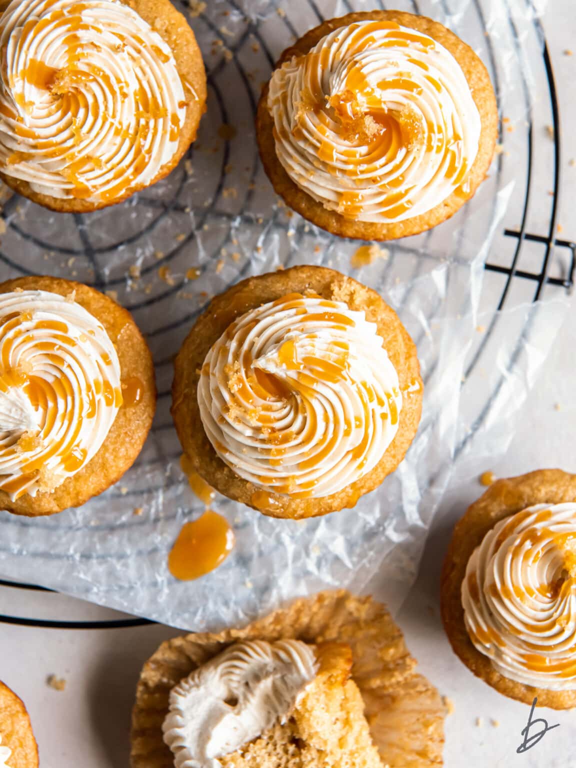 Brown Sugar Cupcakes with Salted Caramel Frosting – If You Give a ...