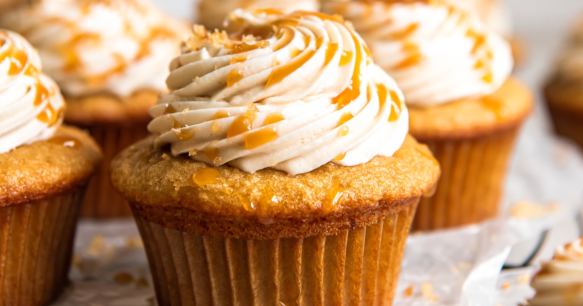 Brown Sugar Cupcakes with Salted Caramel Frosting – If You Give a ...