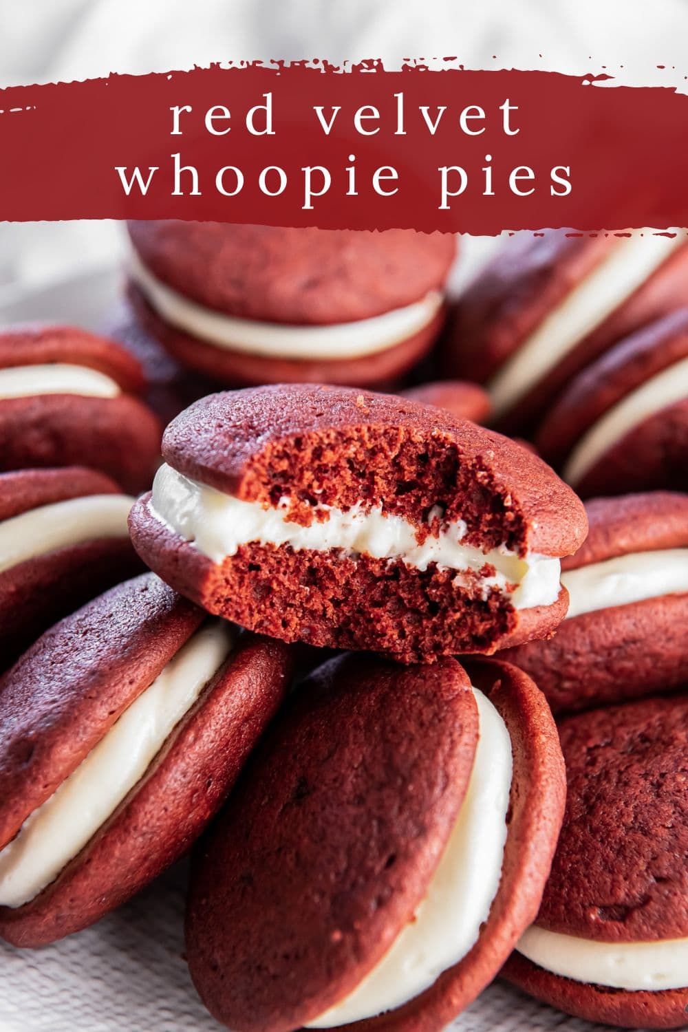 Red Velvet Whoopie Pies with Cream Cheese Filling – If You Give a ...