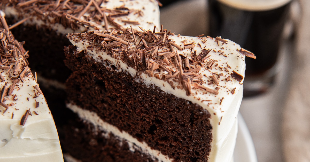 Chocolate Guinness Cake with Bailey's Cream Cheese Frosting – If You ...