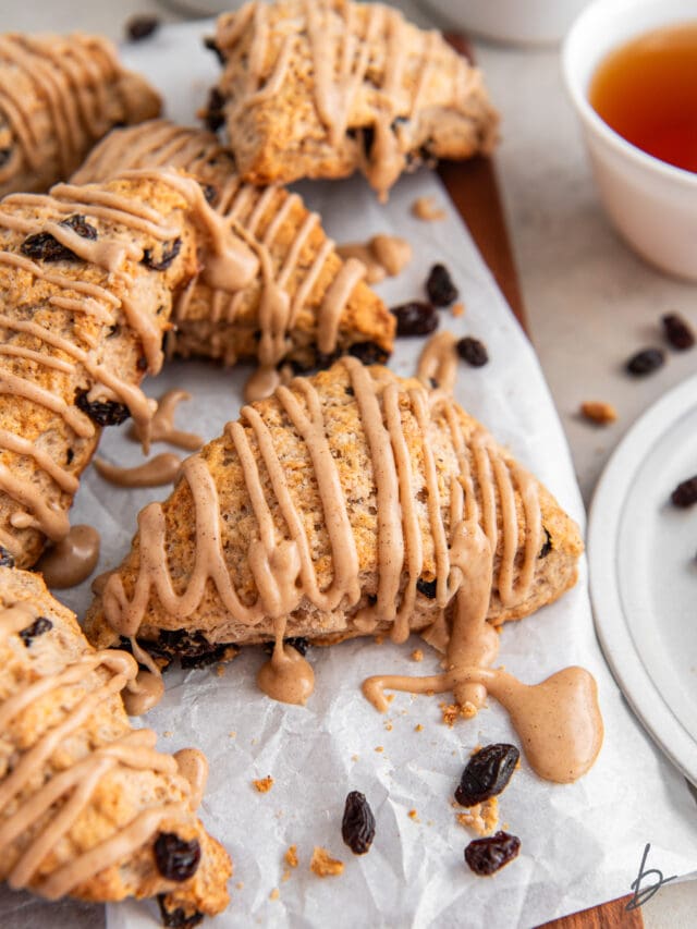 Raisin Scones with Cinnamon Glaze – If You Give a Blonde a Kitchen