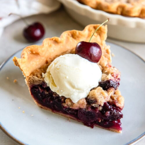 Easy Cherry Crumble Pie from Scratch
